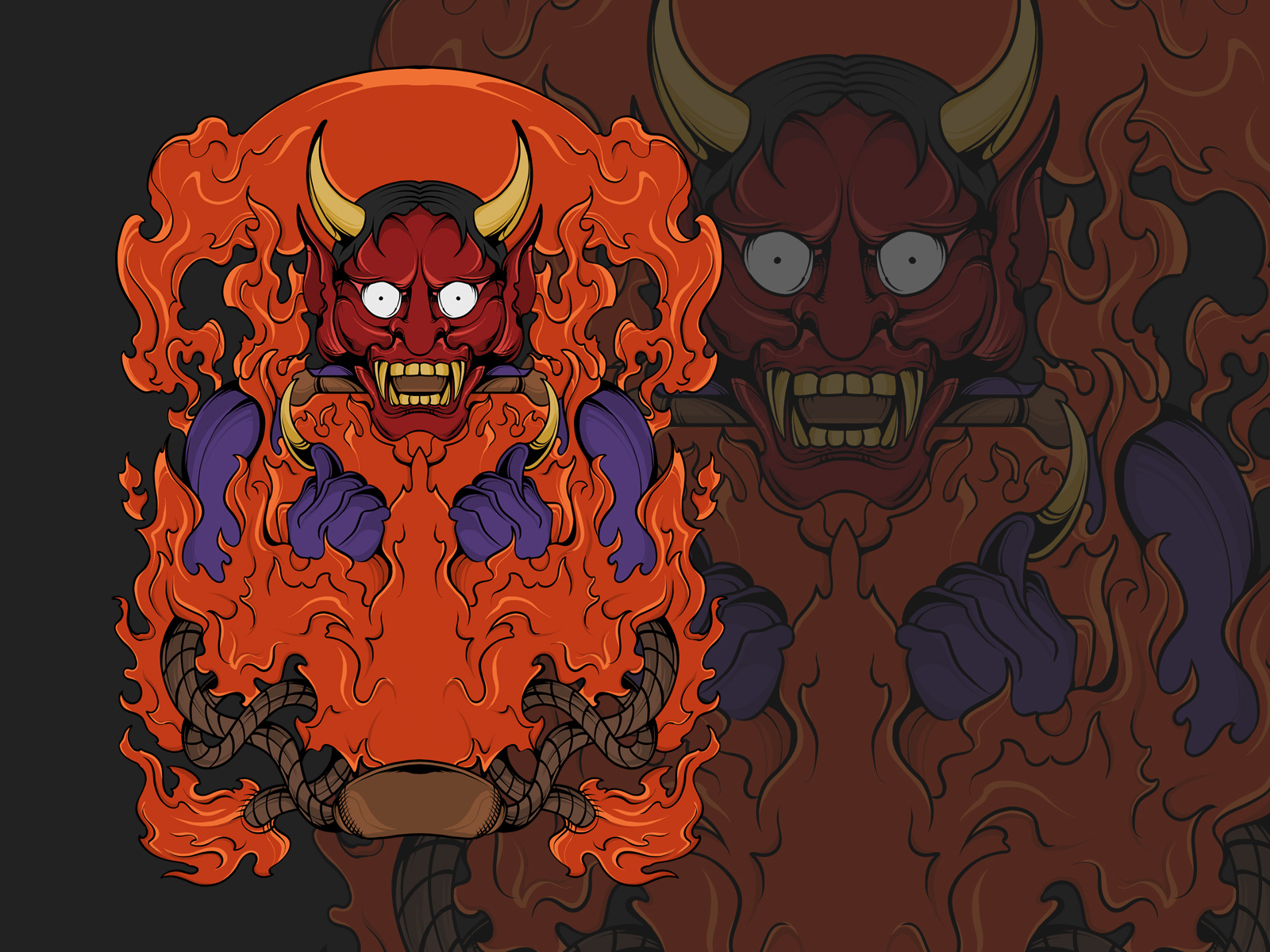 Oni fire by 3WPROJECT STD on Dribbble