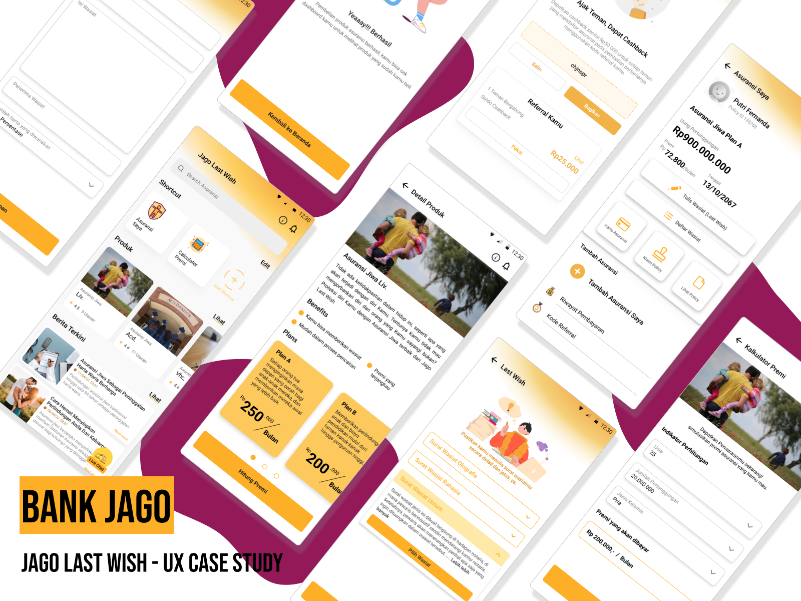 Insurance App UI - Jago Last Wish by Muhammad Raditya on Dribbble
