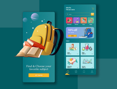Online Course Mobile App. by Mourin Mondol on Dribbble
