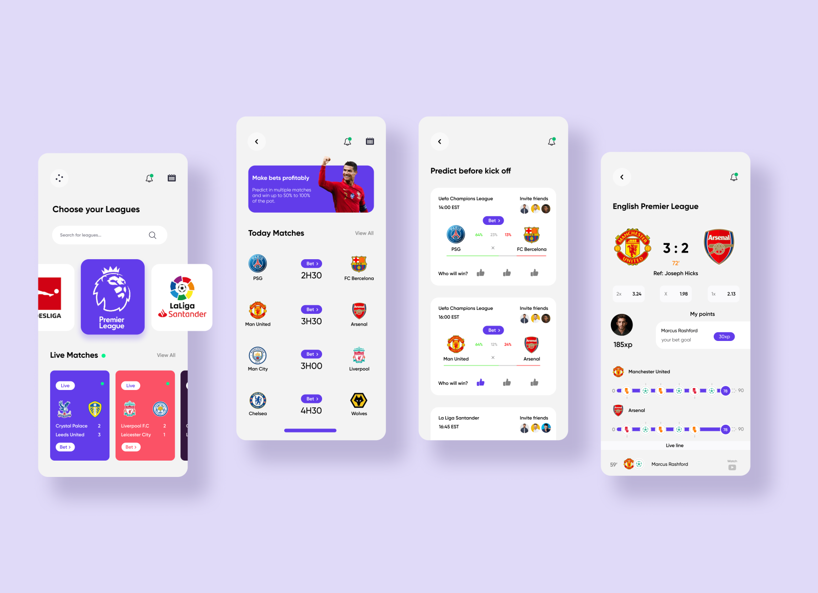 Football Prediction Mobile App by Shaafi Ahmad 🐉 for ConvrtX on Dribbble