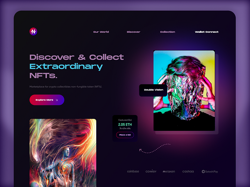 NFT Landing page Design by Shaafi Ahmad 🐉 for User Friendly on Dribbble