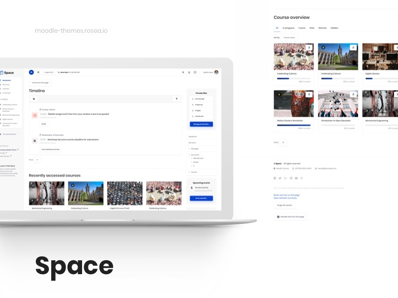 Space - Responsive Moodle Theme by Marcin Czaja on Dribbble