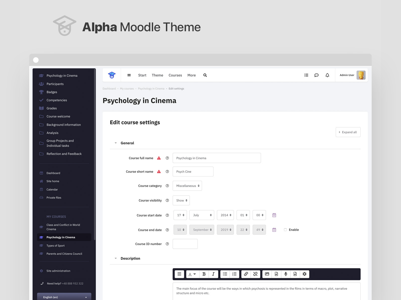 Alpha Moodle Theme by Marcin Czaja on Dribbble
