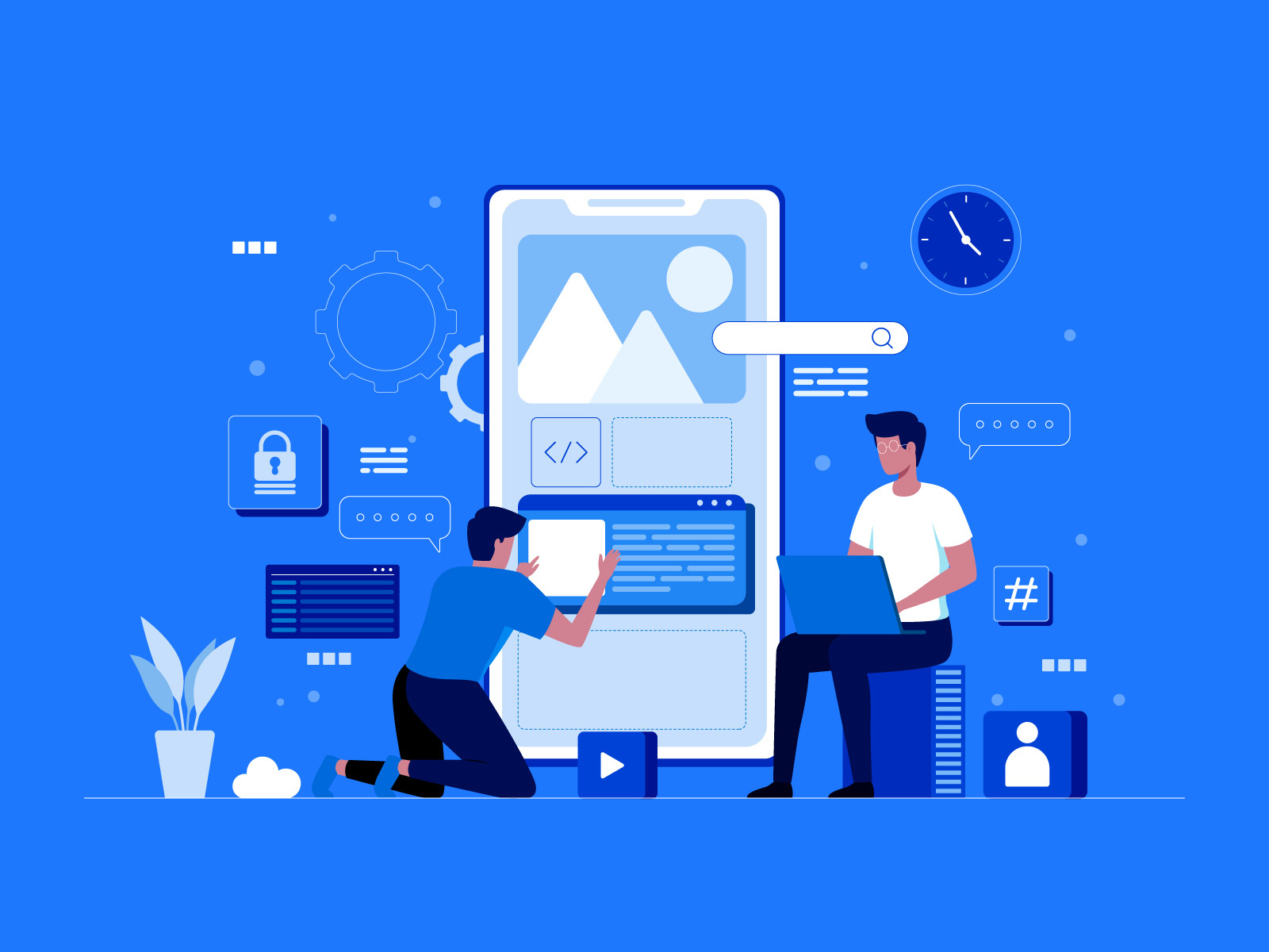 App development illustration by Vadadoriya Jyoti on Dribbble