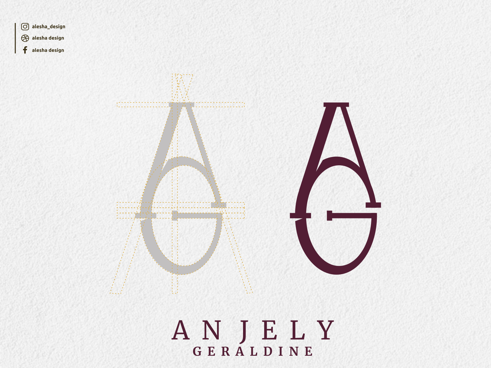 ANJELY GERALDINE logo design by alesha design on Dribbble