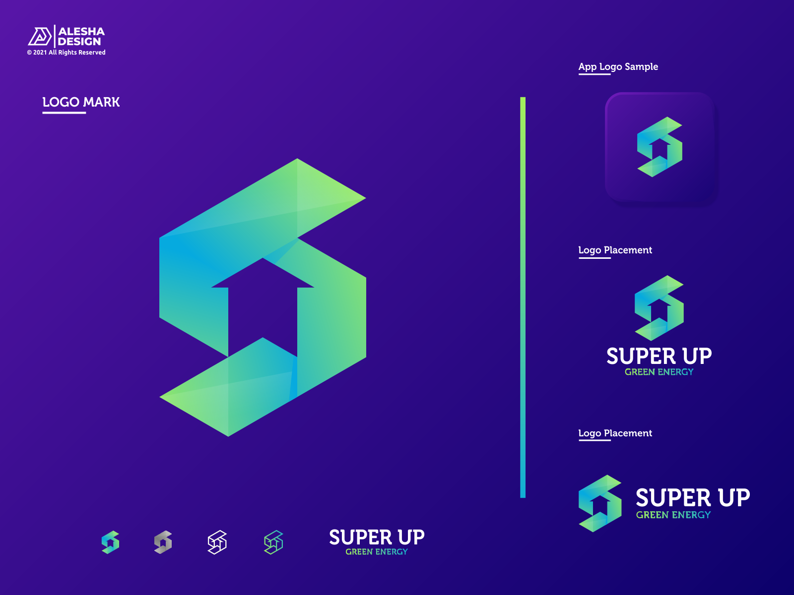 SuperUp Green Energy Logo Design! by alesha design on Dribbble