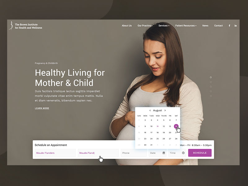 Health Homepage by Aaron on Dribbble