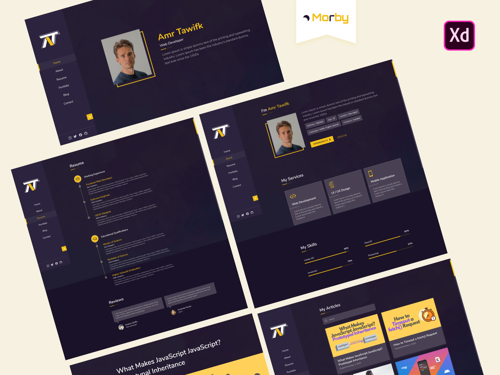 Modern Portfolio & Personal Website by Amr Tawfik on Dribbble