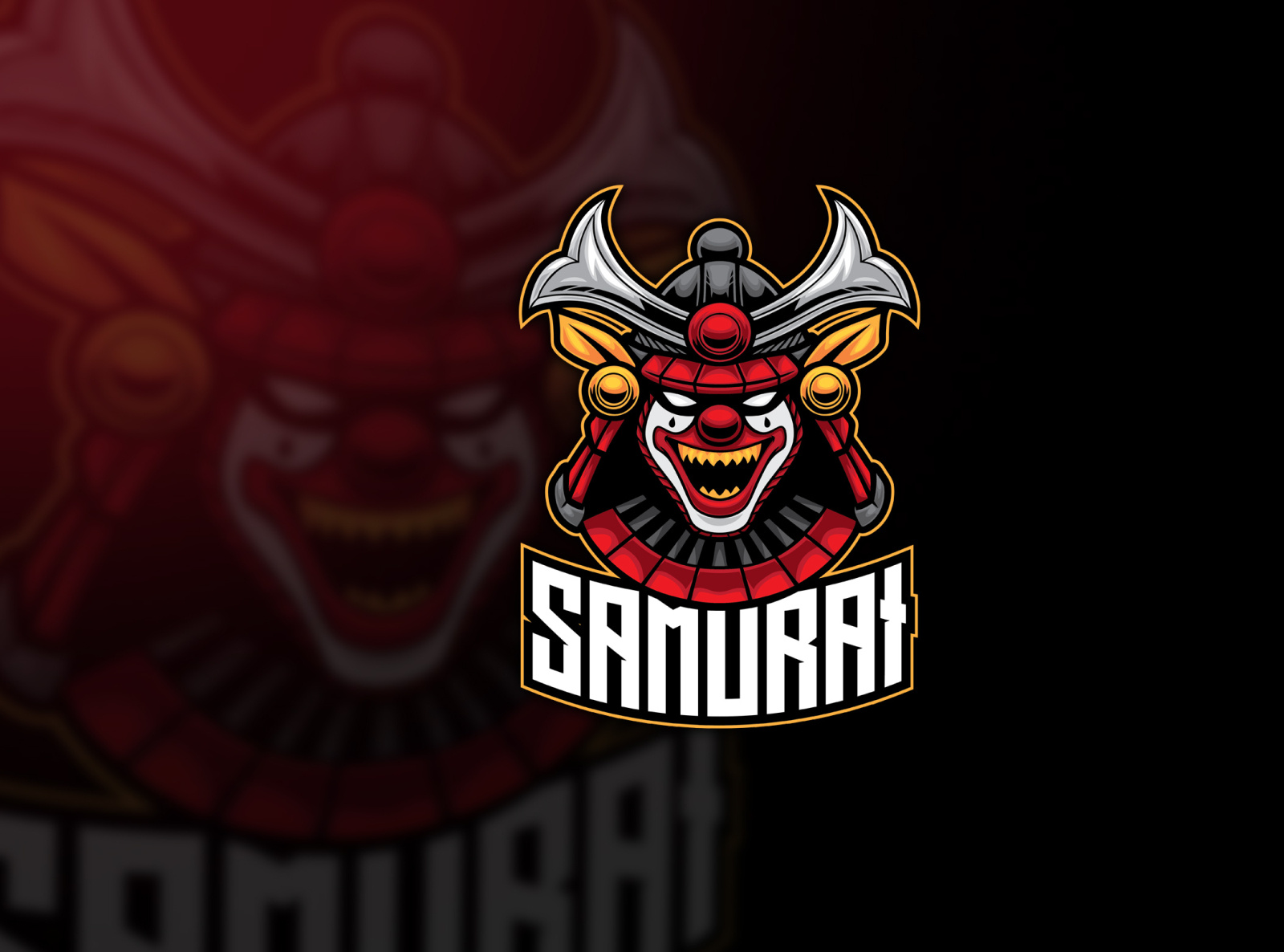 Samurai Clown Esport Logo by ianmikraz on Dribbble