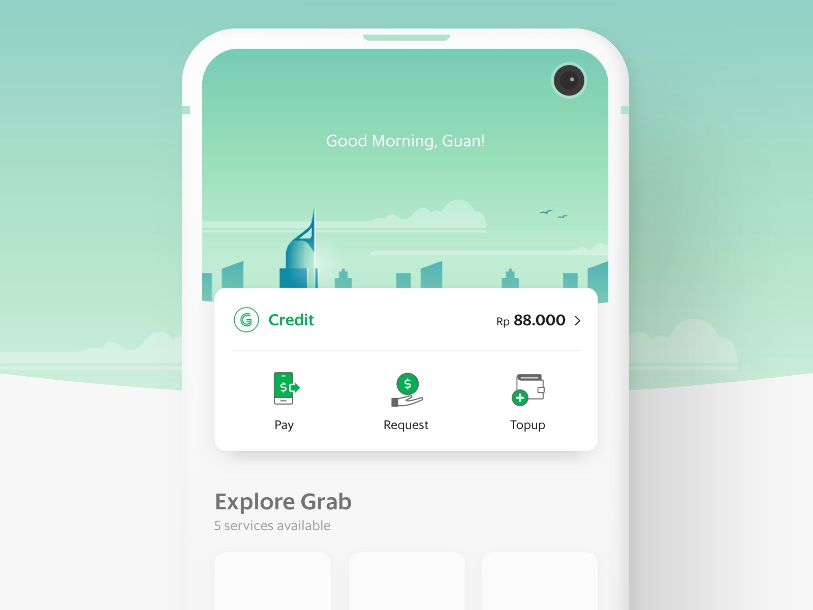 Grab New Home Screen Exploration by Tey Chin Guan for Grab on Dribbble