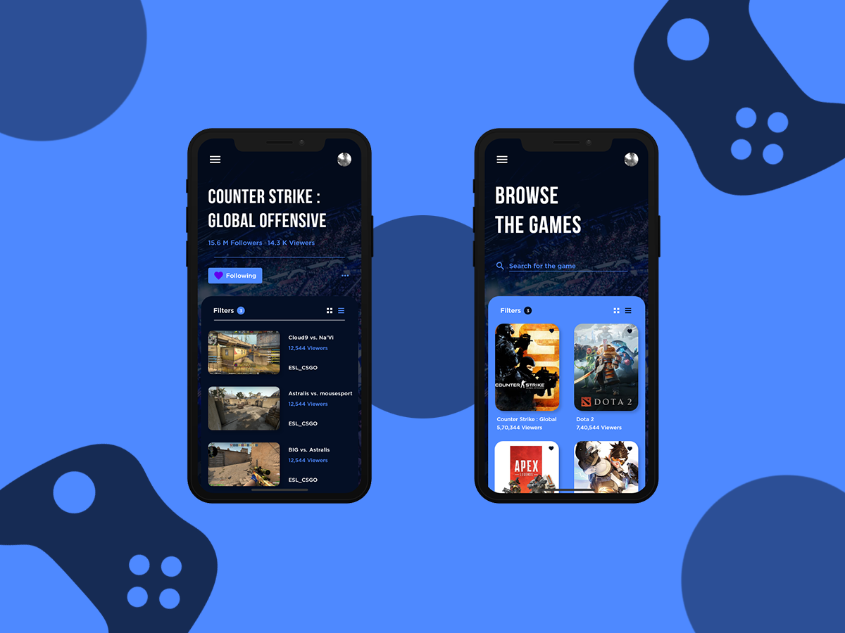 Gaming Application by Diptesh Keluskar on Dribbble
