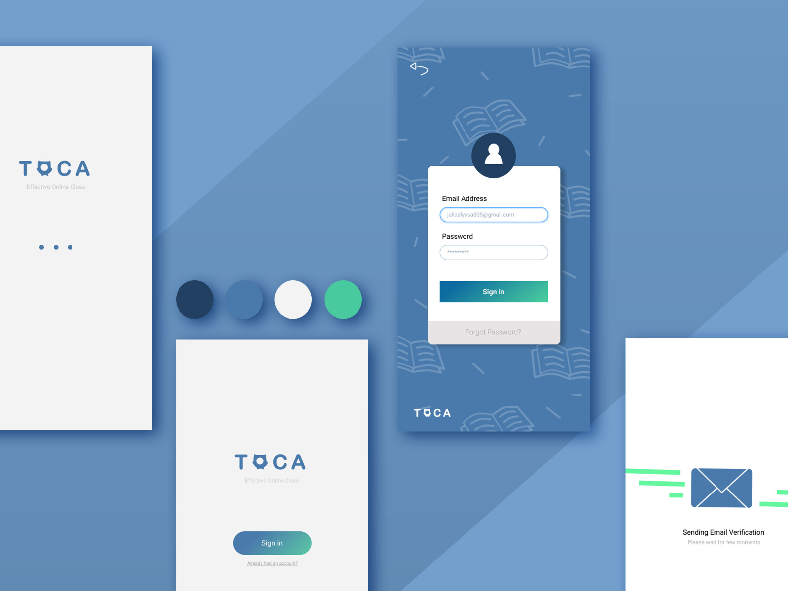 UI Design : TOCA Loading & Login Screen by Julia Alyssa on Dribbble