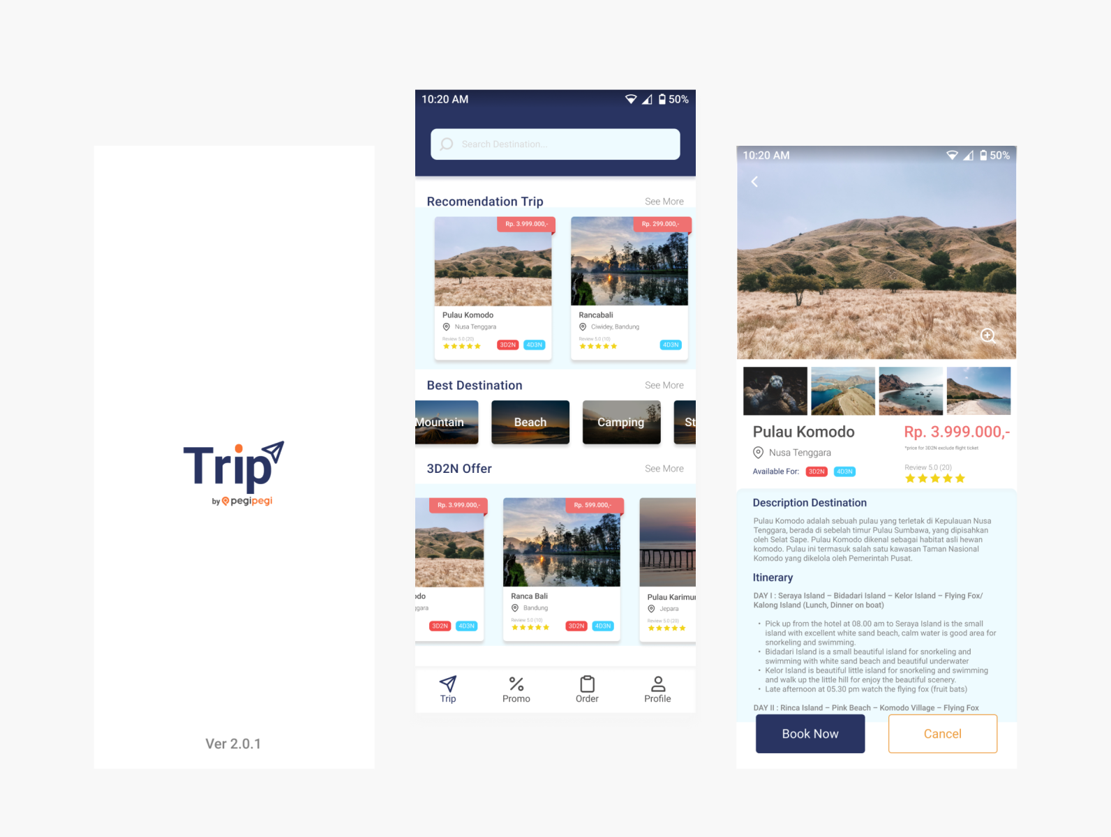 Trip Tour Travel App by Ari Saputra on Dribbble