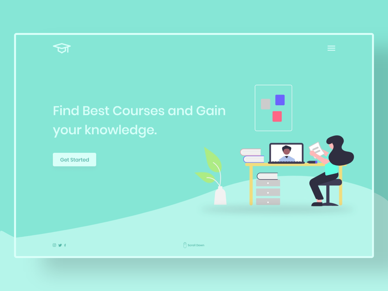 E-Learning Landing Page by vikram J R on Dribbble