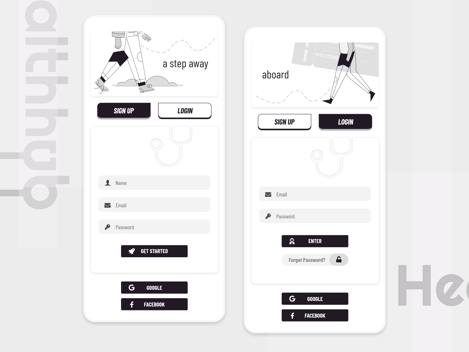 Healthhub - Login | Signup by Sakeer on Dribbble