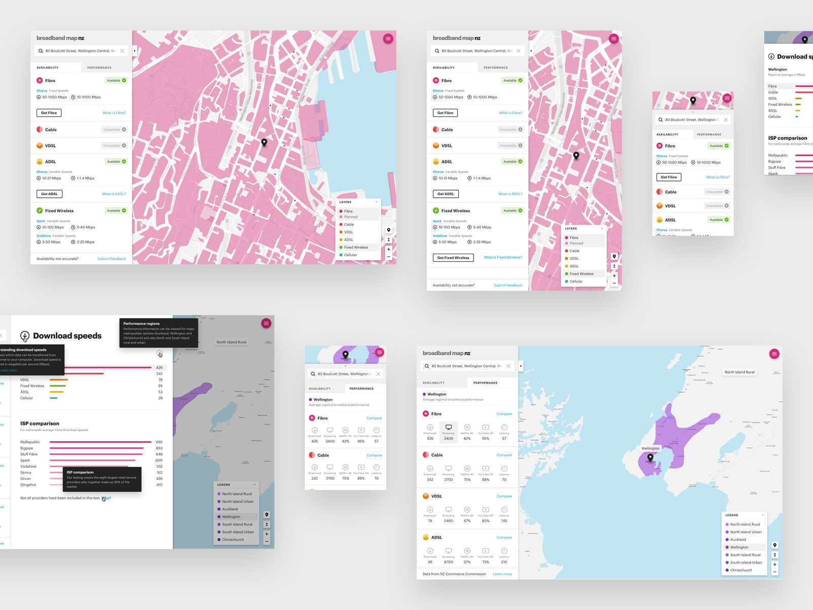 Broadband Map responsive map interfaces by Benek Lisefski on Dribbble
