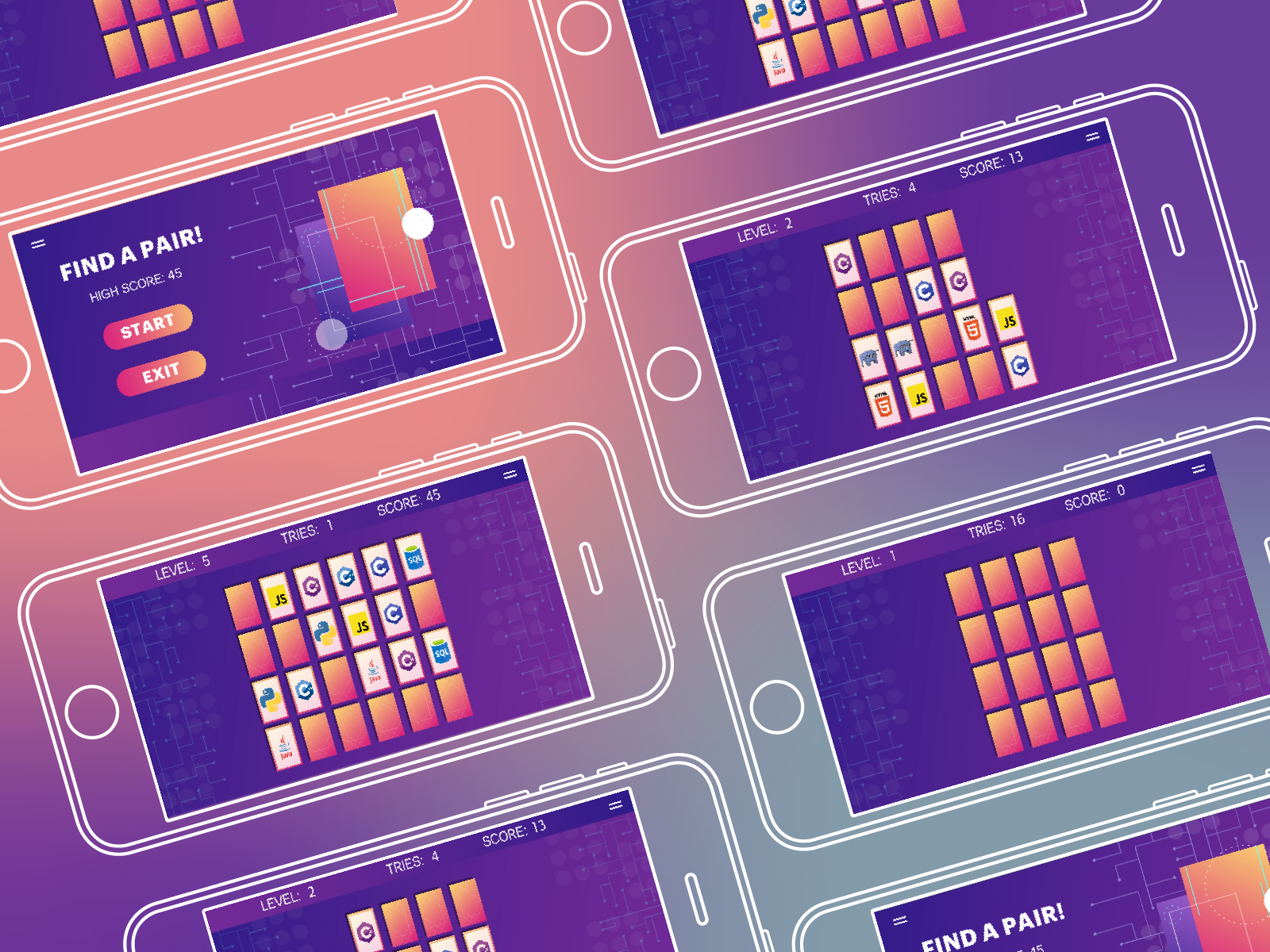 Mobile Application Programming Languages Find A Pair By Natalia On Dribbble 0822
