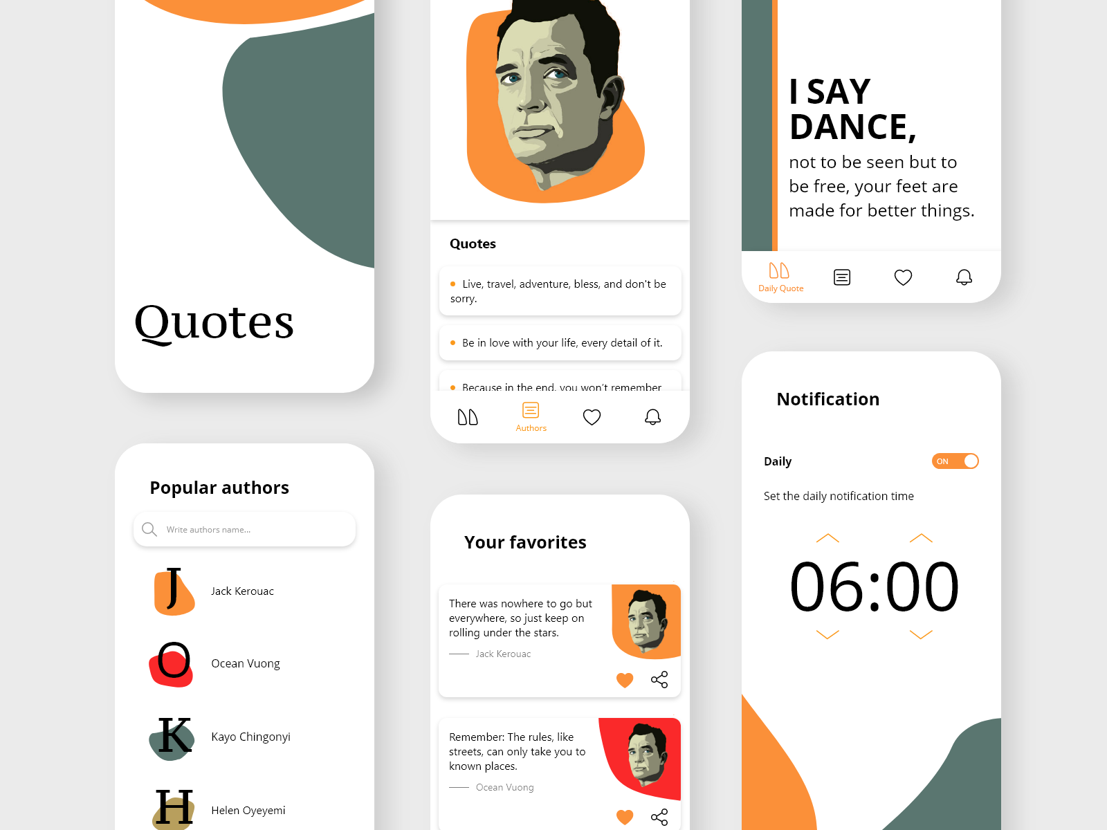 Quote app by Dārta Gobiņa on Dribbble