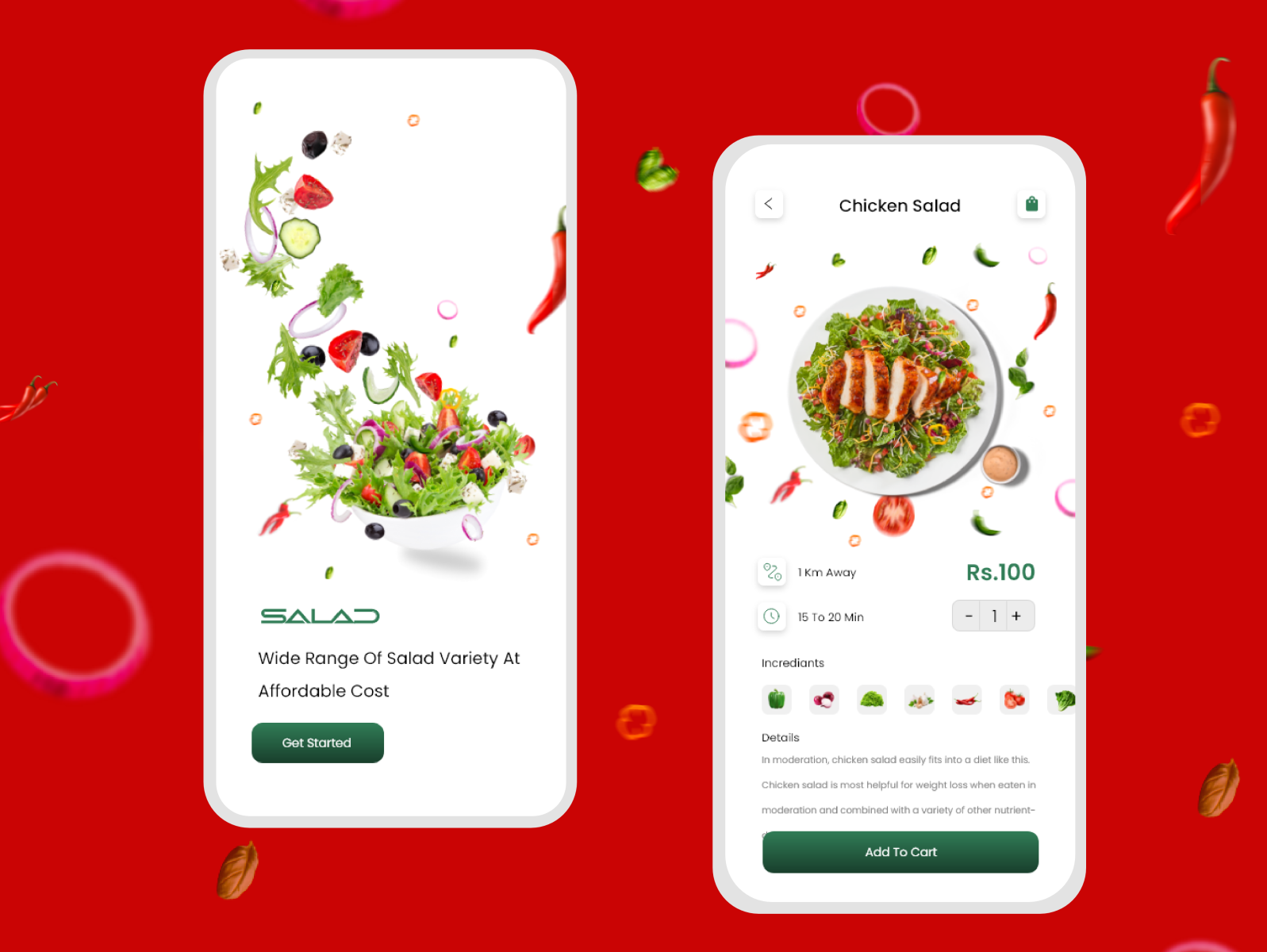 Salad App Design by Rickma Mary on Dribbble