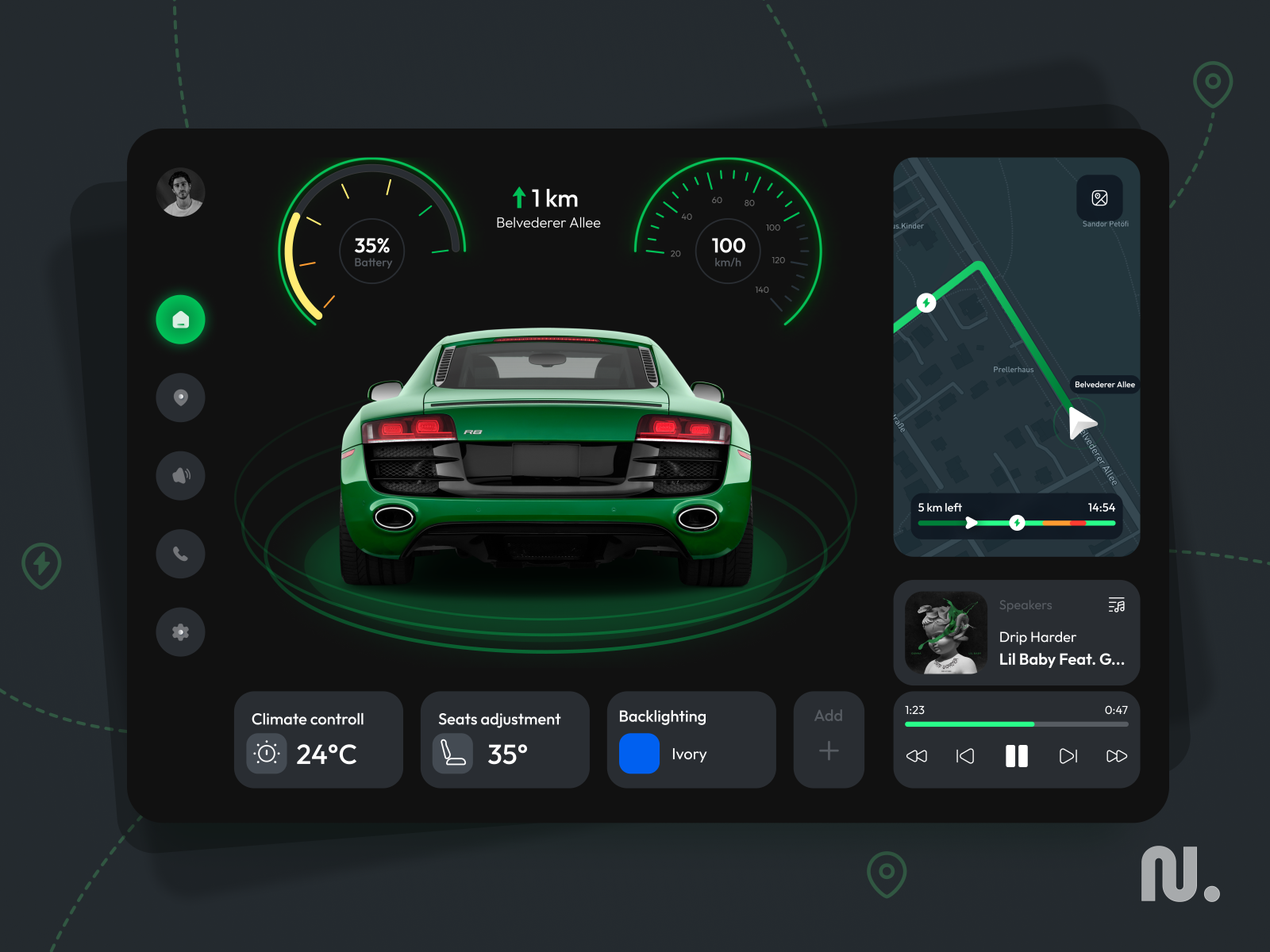 Electric Car Dashboard By Natalia Chirkova On Dribbble 