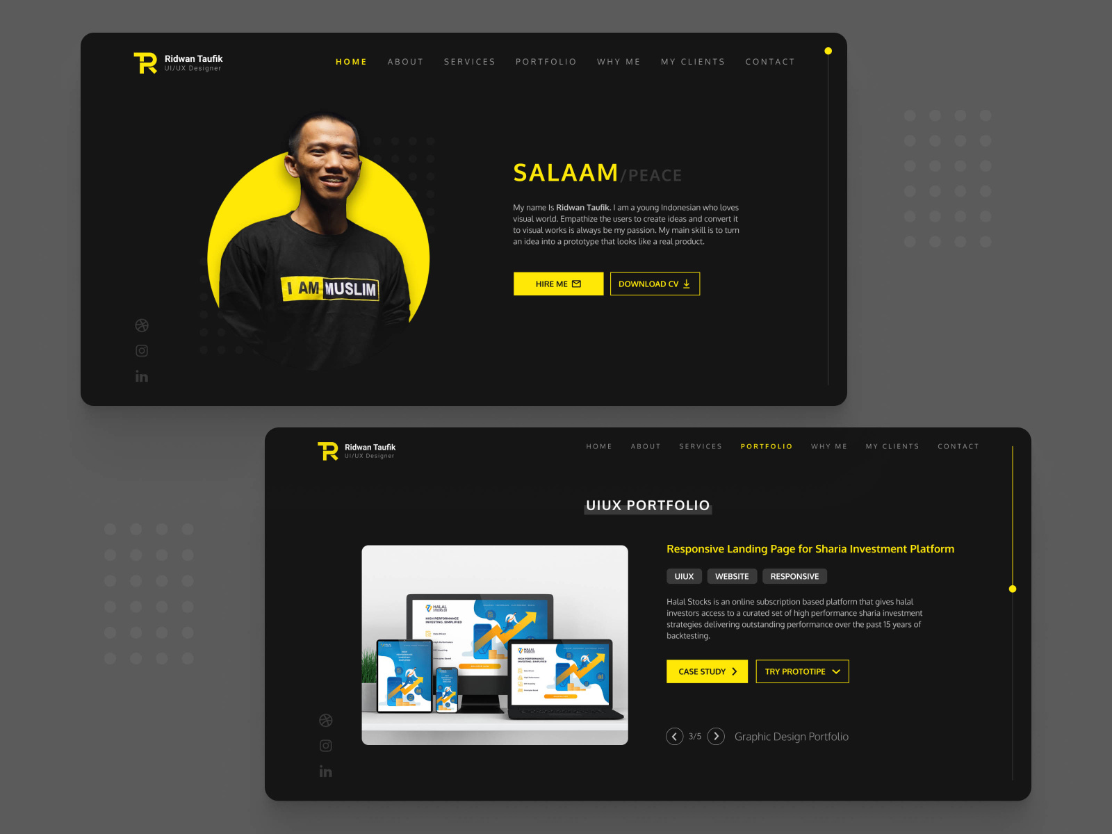 Designing UI For My Personal Portfolio Website By Ridwan Taufik On Dribbble