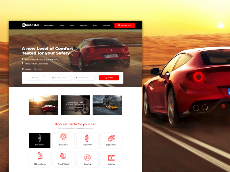 Autoster - Auto Parts Store by Techeshta on Dribbble