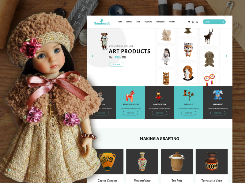 Handmade Craft Shop Template by Techeshta on Dribbble
