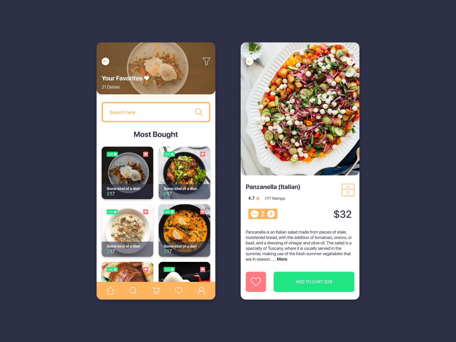 Food Delivery App Design by Volodymyr Velychko on Dribbble