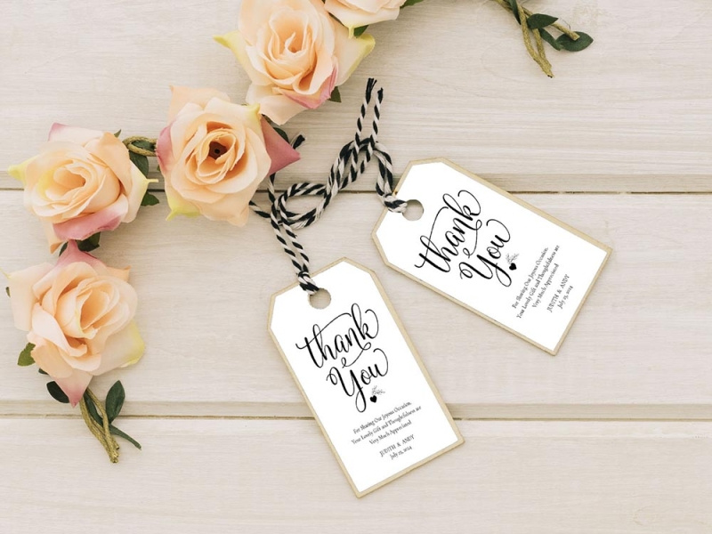 Free Wedding Thank You Label Template by Jamie Chou on Dribbble