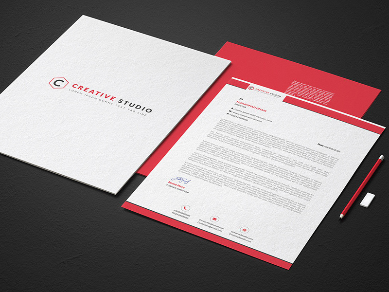 Free Letterhead Design Mockup by Jamie Chou on Dribbble