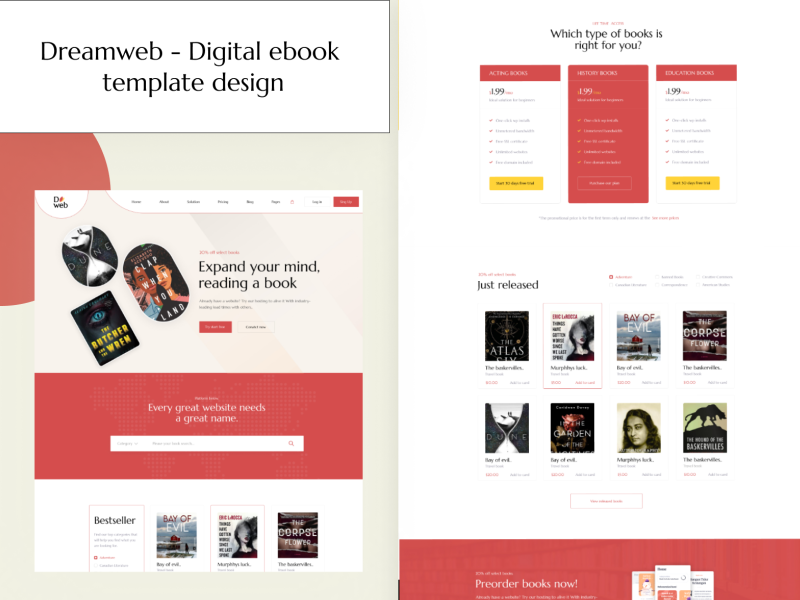 Dreamweb - Digital ebook template design by UI/UX EXPERT on Dribbble