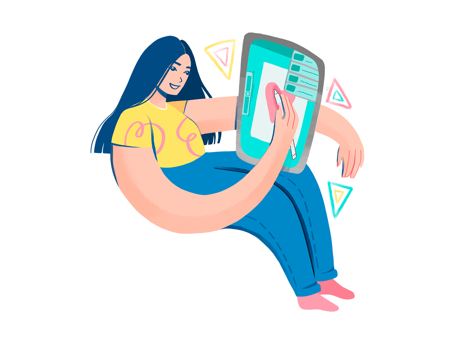 Drawing Girl by Julie Mash on Dribbble