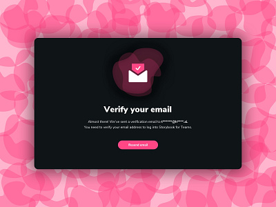 Email verification modal by Agustina Feijóo on Dribbble