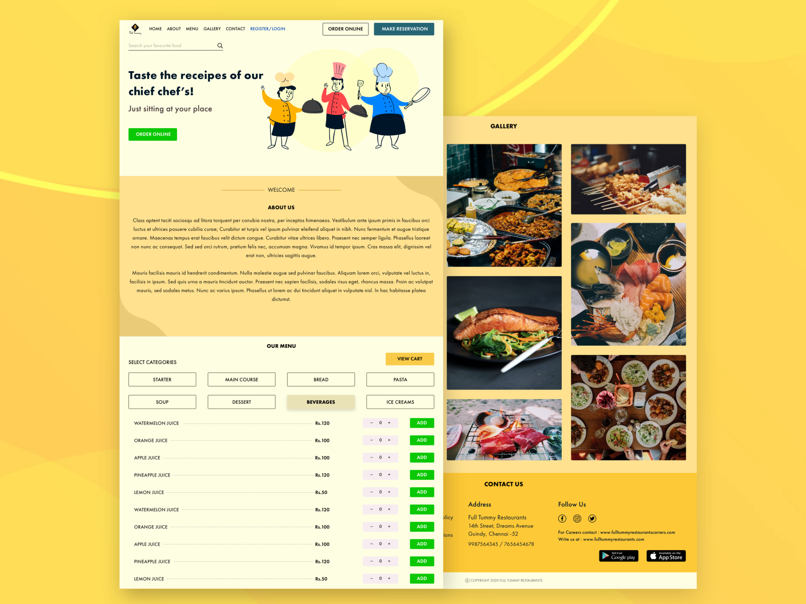 Web App To Order Food Online And Reserve Table In Hotel By Ramya web-app-to-order-food-online-and-reserve-table-in-hotel-by-ramya