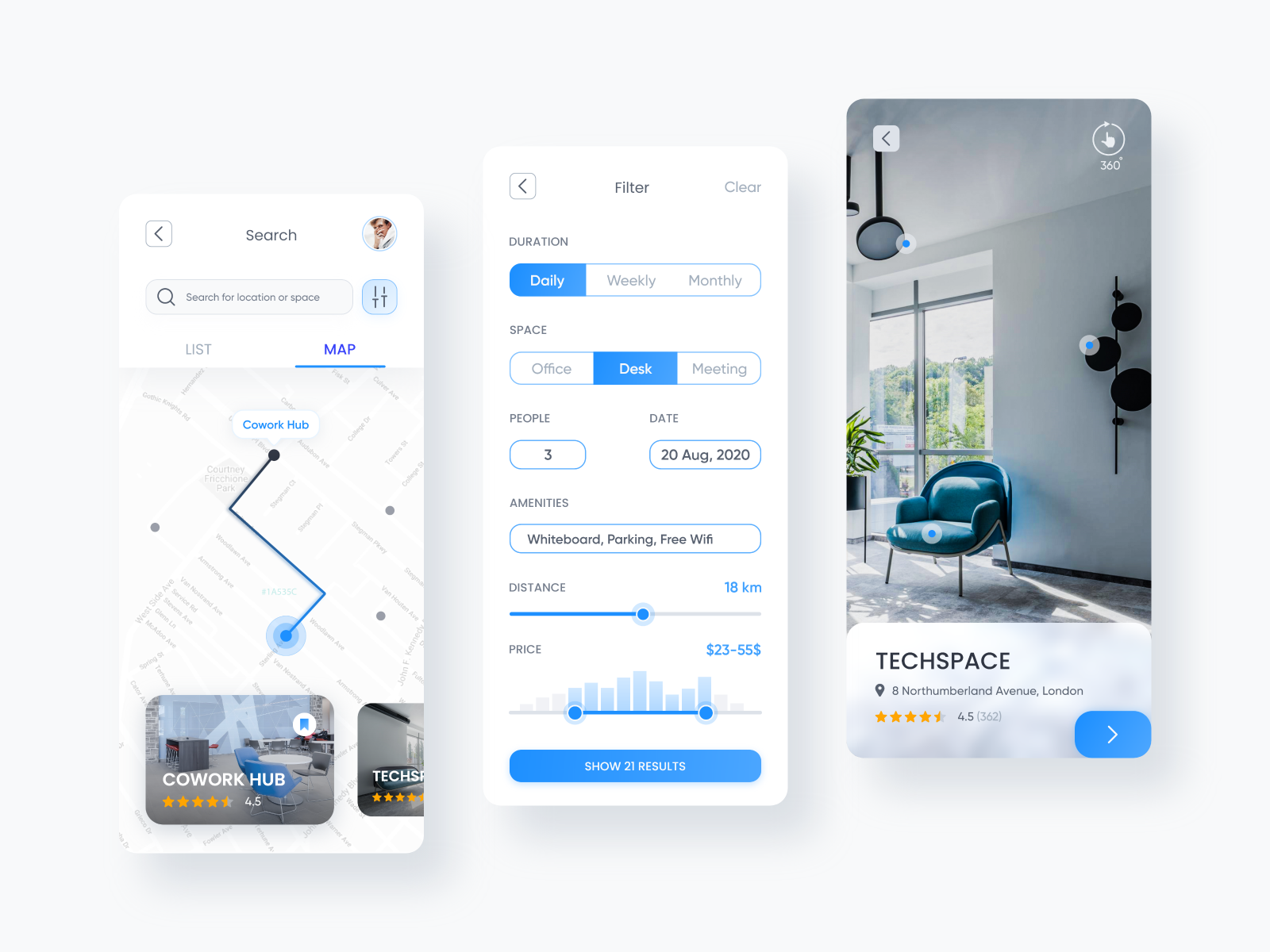 Coworking Space Booking App By Ehsan Rasam On Dribbble