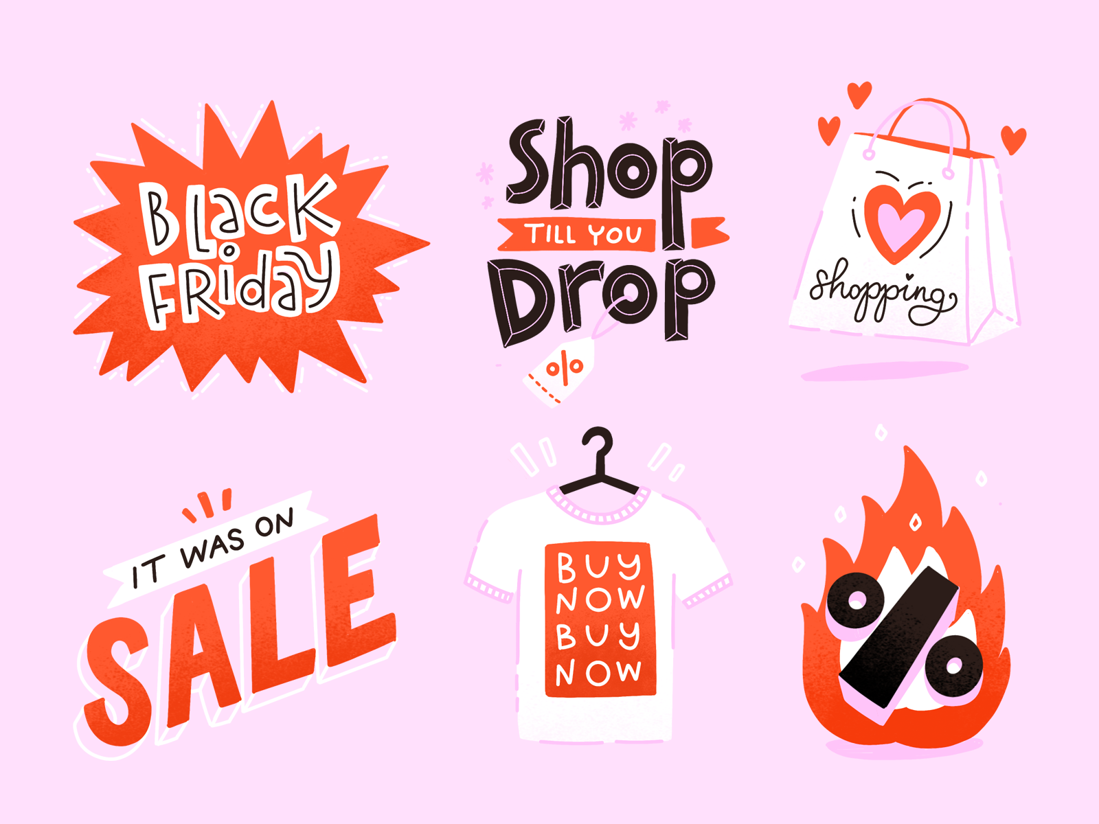 Black Friday Snapchat Stickers by Lilla Bardenova on Dribbble