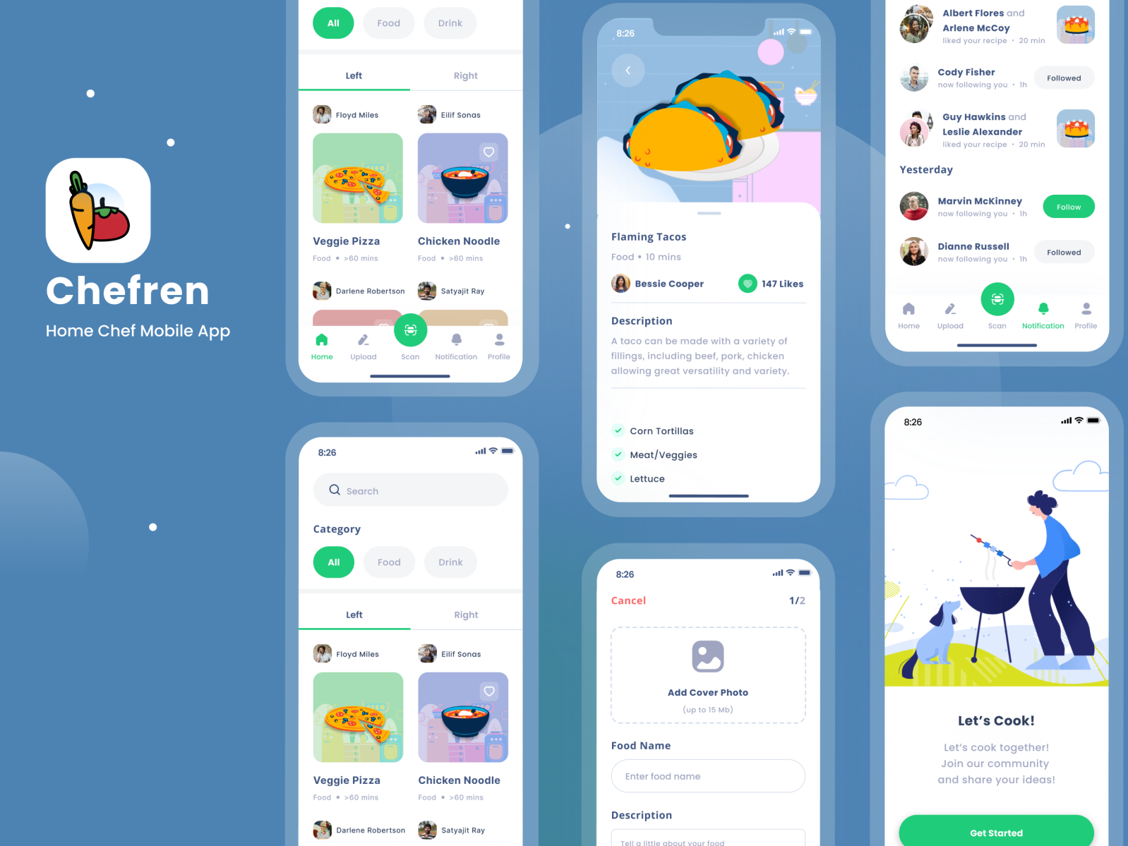 Chefren App Presentation by Nick Novik on Dribbble