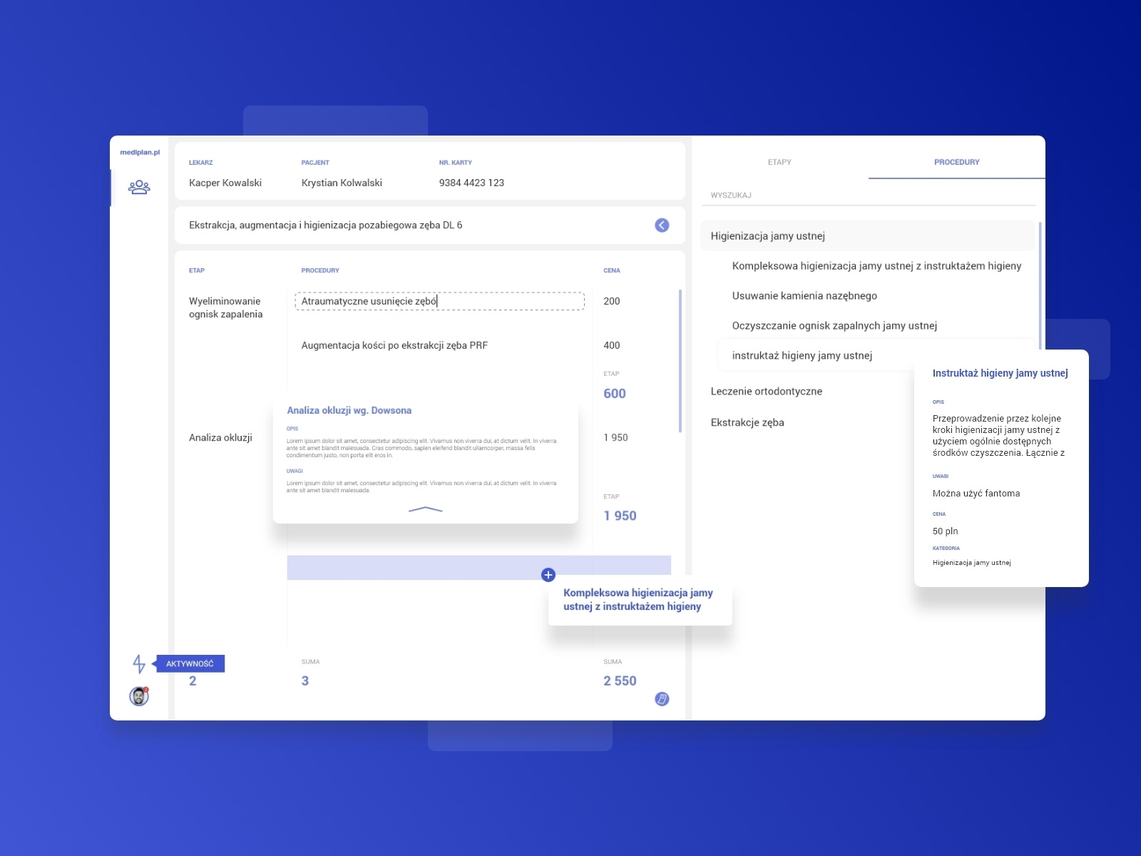Mediplan - manage & create treatment plans - web app by Dawid Dmytrek ...