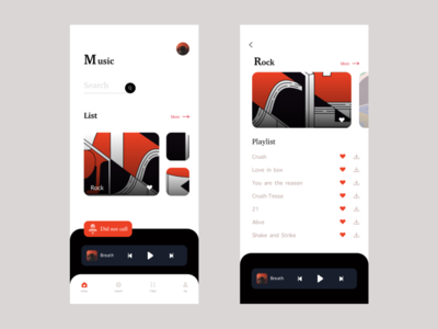 The music interface by Liyuliner on Dribbble