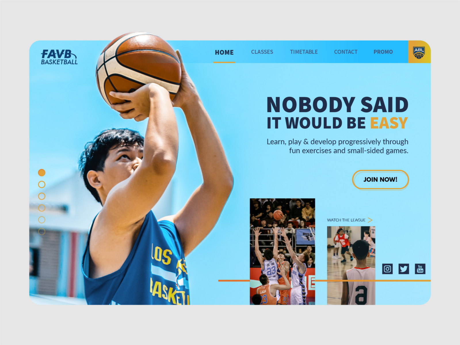 Basketball School Academy | Web Design by Akhirul Fajar on Dribbble