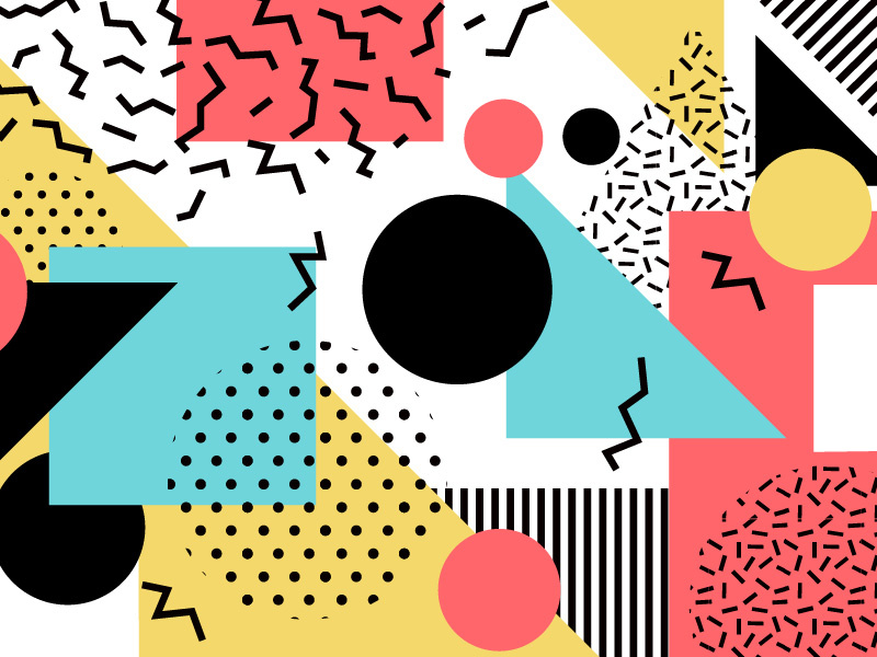 Memphis geometric background by Snita on Dribbble