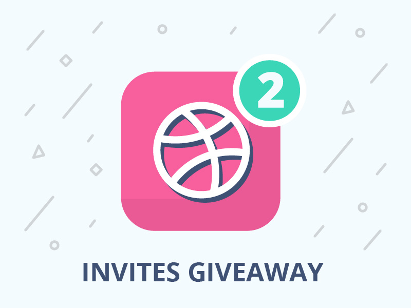 2 Invites giveaway by Snita on Dribbble