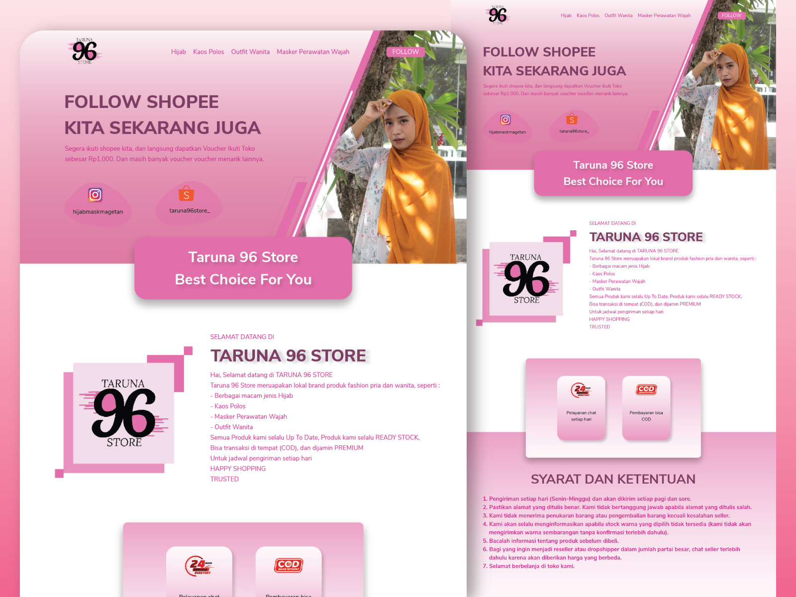 Banner Shopee Landing Page by Bagus Taruna Setyawan on Dribbble