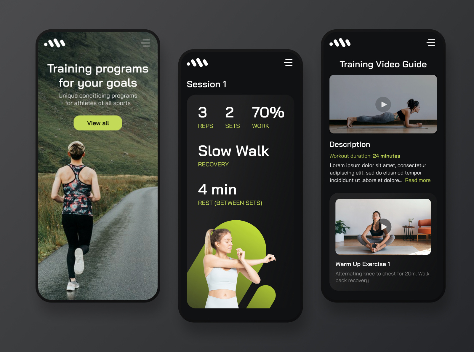 Mas Runner - a sports mobile app by Olga Patalakha on Dribbble