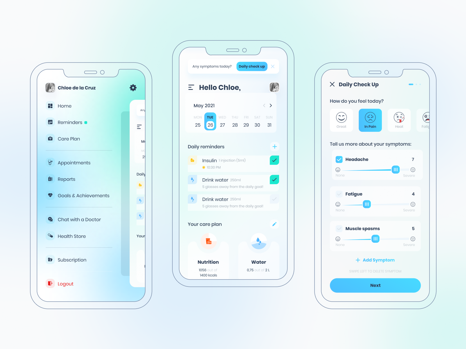 Medical Service App by Elena M. on Dribbble