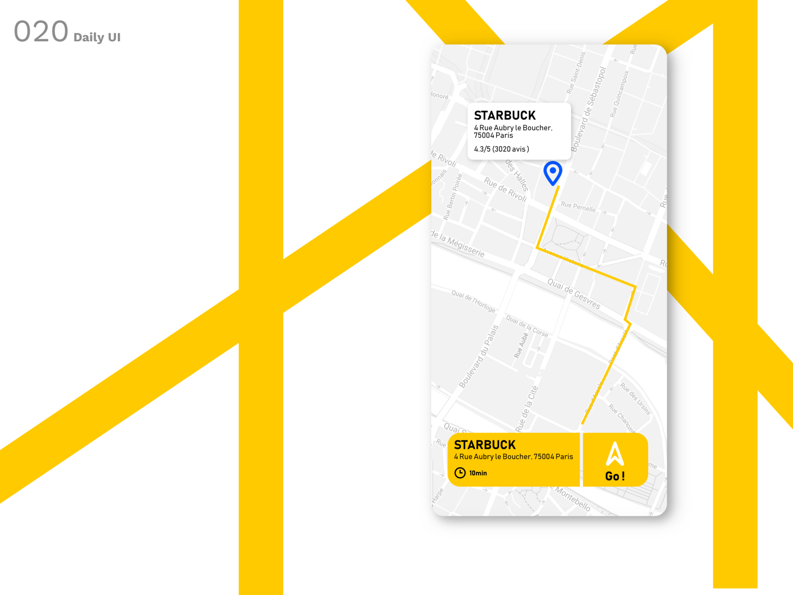 Daily UI N °20 : Location Tracker by Alice Briolat on Dribbble