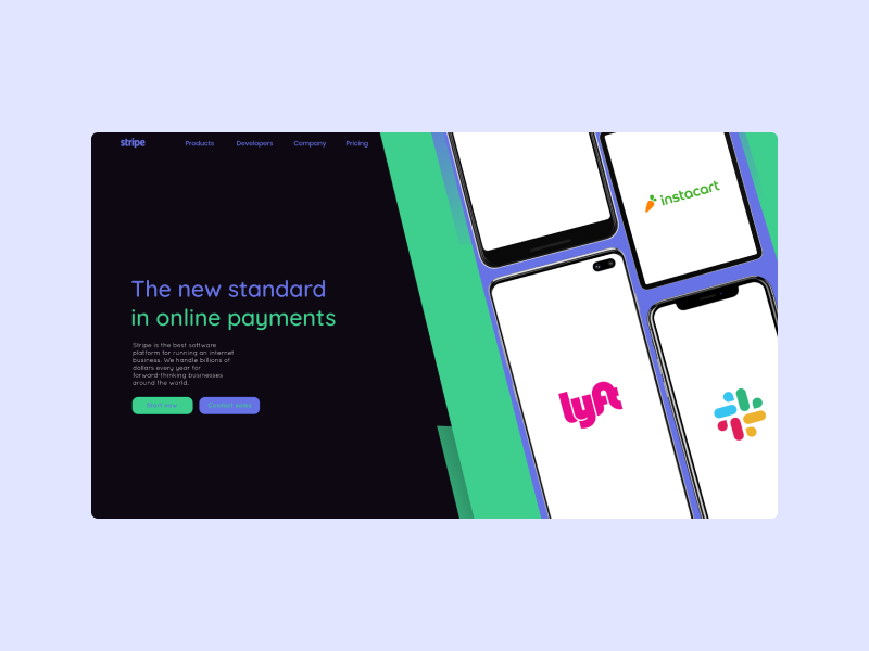 Stripe | web design concept by Eitan tidhar on Dribbble