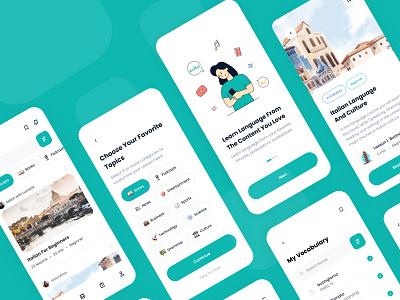Language Learning App | UI Design by Maria Syrovatka on Dribbble