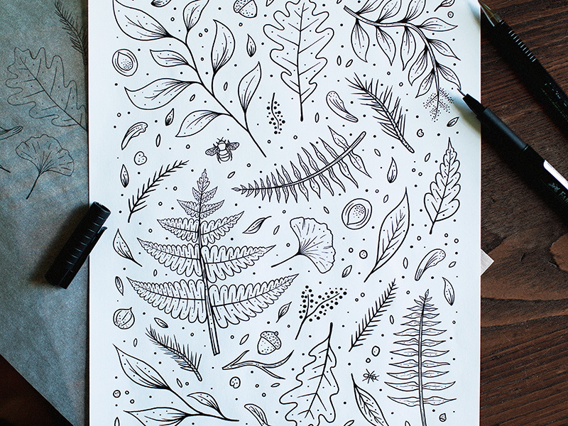 Ten Tree Foliage Pattern by Nicholas Moegly on Dribbble