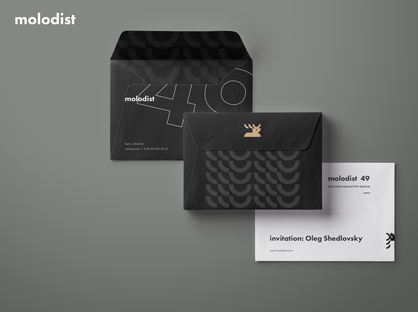 Envelope design for film festival by Oleg Shedlovsky on Dribbble
